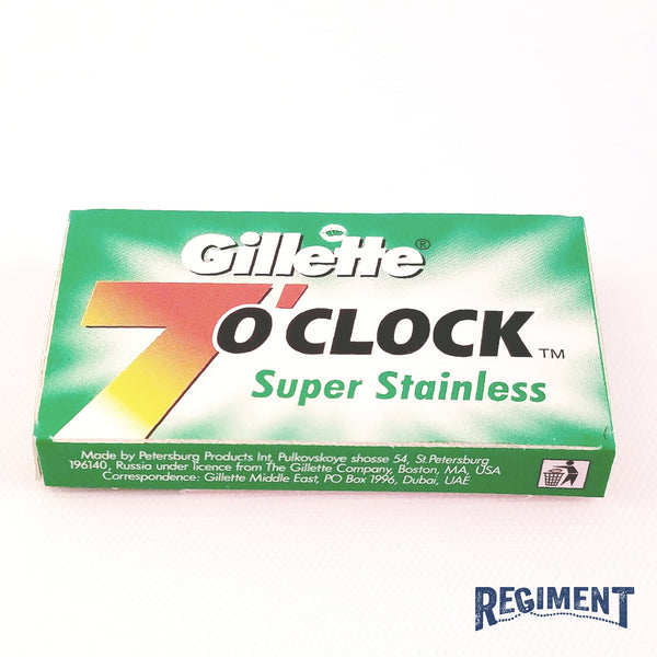 Gillette 7 O' Clock Super Stainless Razor Blade 5 Pack – Regiment